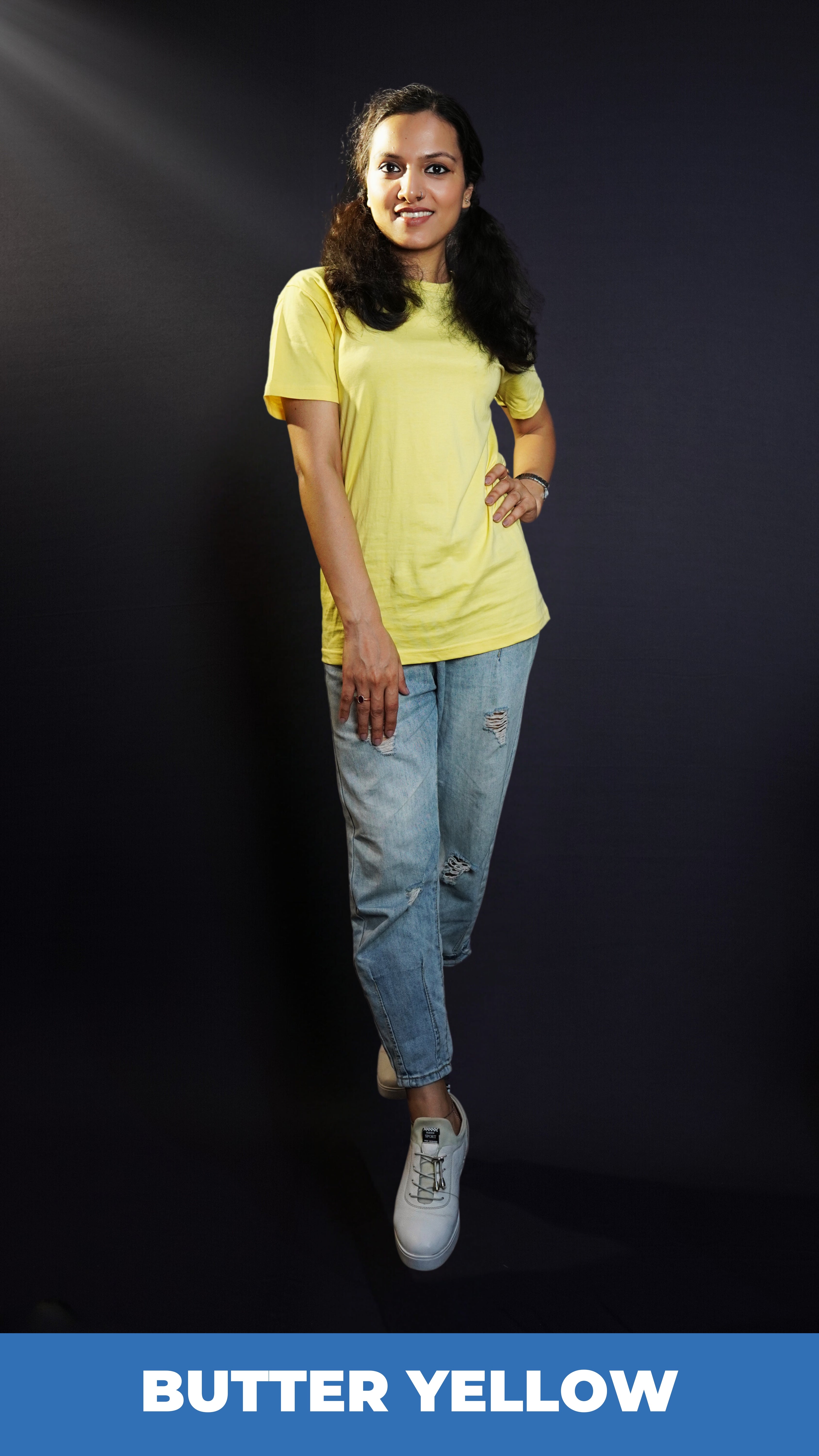 Sunny Vibes: Butter-Yellow T-Shirt for Men & Women | Muselot