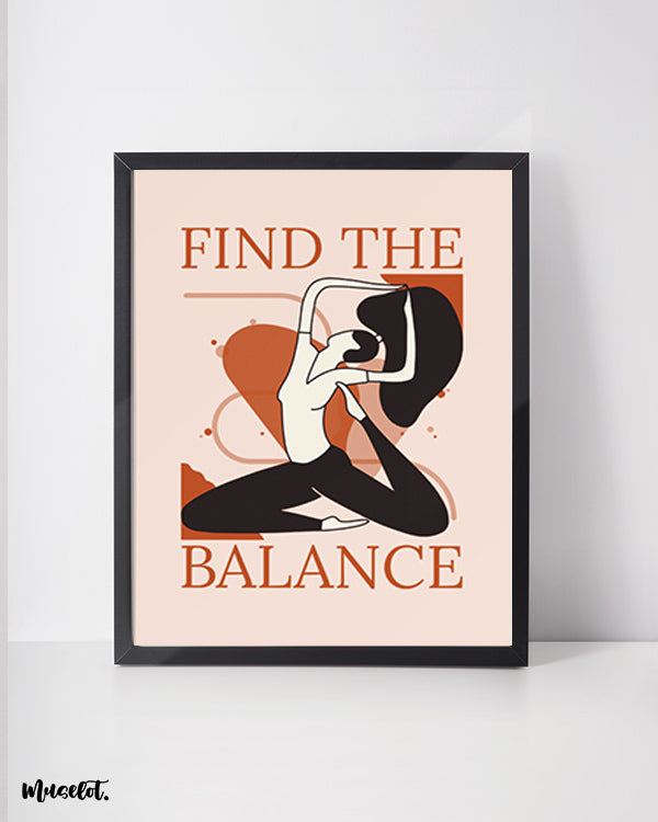 Inspire Chill Vibes with ‘find the balance’ poster |Muselot